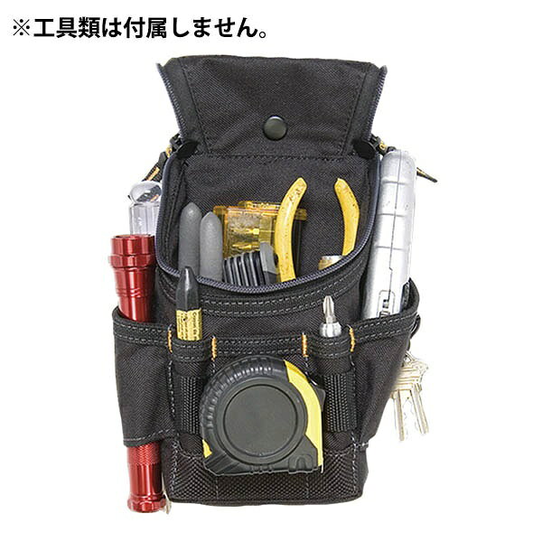 KUNY'S(クニーズ)の一覧はこちらジッパーつきのカバーで飛び出しを防止□材質：ポリエステル製□サイズ(mm)：L140×W140×H216□重量(g)：227□ジッパーつきのカバーで、ポケット内にいれた工具や部品の飛び出しを防ぎます。※...
