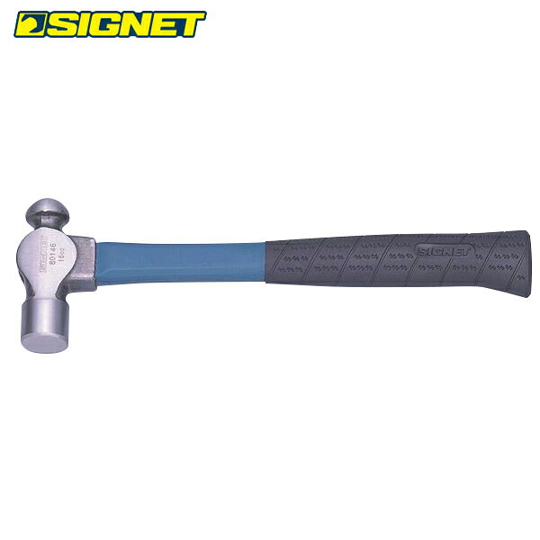 SIGNET(シグネット)の一覧はこちら頑丈なグラスファイバーシャフトのボールピンハンマー●打撃面径(φmm)：25●柄の長さ(mm)：245●全長(mm)：280●質量(g)：390●ヘッドサイズ(oz)：8●頑丈なグラスファイバーシャフ...