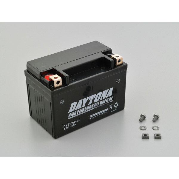 DAYTONA(デイトナ)の一覧はこちら瞬間放電能力も高く、充電時間も短くなった、高性能バッテリー。電解液が注入済みのため、開封後すぐに使用できます。DYT12A-BSは、スズキスカイウェイブ250/400などに搭載されているサイズ。●本体...