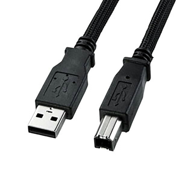 サンワサプライの一覧はこちら断線しにくい丈夫な　ナイロンメッシュUSBケーブル（3m）●USB2.0規格・USB1.1規格準拠のパソコンとUSB機器（プリンター・HDD・USBハブ・スキャナーなど）との接続や、USBハブとUSB機器を接続す...