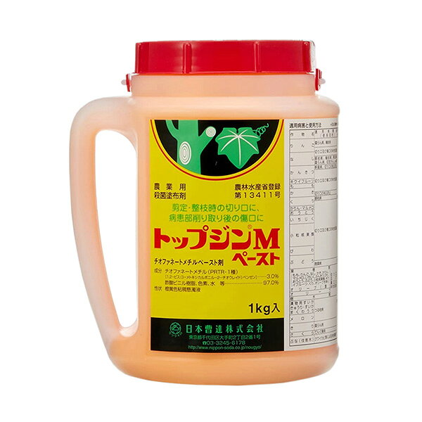 日本曹達の一覧はこちら病原菌の侵入を防ぐことができます。果樹の枝幹性病害の予防と治療に。病患部を削り取った後の傷口、剪定・整枝・環状はく皮時の切り口などに本剤を塗布すると、耐雨性の安定した殺菌保護皮膜がすみやかにできます。木質部の亀裂、雨水...
