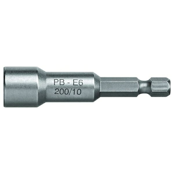 PB SWISS TOOLS(PBスイスツールズ)の一覧はこちら●サイズ：13mm●適合ネジ：M8●全長(mm)：60●先端外径(φmm)：18.5●質量：38●強度と精度に優れた差込角1／4"（6．35mm）の段付きソケットです。●マグネ...