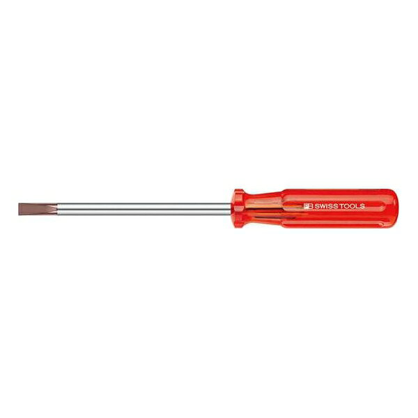 PB SWISS TOOLS(PBスイスツールズ)の一覧はこちら□仕様刃先厚(mm)：0.6軸径(φmm)：3軸長(mm)：100全長(mm)：190質量(g)：28適合セットスクリュー：M4ブレードが根元から先端はまでストレートなので、ジ...