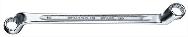 STAHLWILLE(スタビレー)の一覧はこちら オフセットが75度で障害物がある際の作業に最適●サイズ(mm)：36x41●全長(L；mm)：440●メガネ部巾(小)(d1；mm)：53●メガネ部巾(大)(d2；mm)：60●メガネ部厚み...