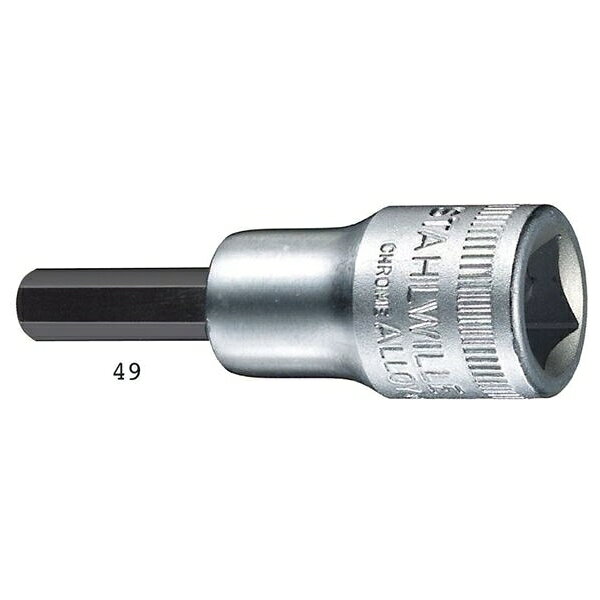 STAHLWILLE(スタビレー)の一覧はこちら頑丈な圧入式の3／8"SQヘックスビットソケット●サイズ(")：1/8●全長(L1；mm)：52●軸長(L2；mm)：20●ソケット部外径(d；mm)：17.8●質量(g)：40●頑丈な圧入式...
