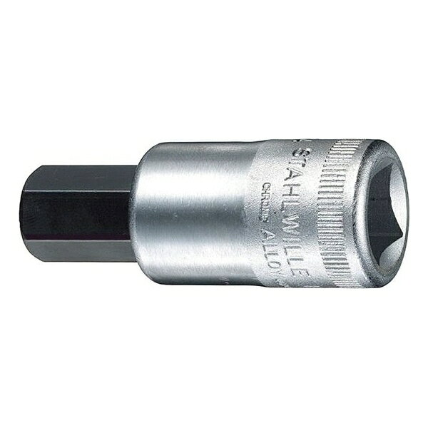 STAHLWILLE(スタビレー)の一覧はこちら頑丈な圧入式の1／2"SQヘックスビットソケット●サイズ(mm)：6●全長(L1；mm)：60●軸長(L2；mm)：22●ソケット部外径(d；mm)：22.7●質量(g)：71●頑丈な圧入式の...