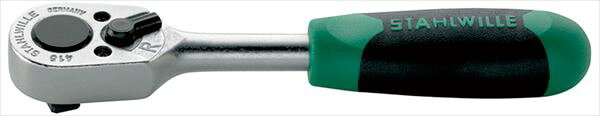STAHLWILLE(スタビレー)の一覧はこちら樹脂グリップ付きのスタンダードな1/4"SQラチェットハンドル●全長(L；mm)：117●ヘッド部幅(b；mm)：22●ヘッド部厚み(a；mm)：13●質量(g)：80●樹脂グリップ付きのスタ...