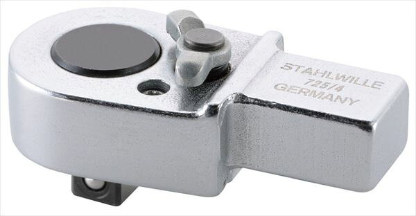 STAHLWILLE(スタビレー)の一覧はこちらトルクレンチ用の差し替えラチェットヘッド●差込角("SQ)：1/4●ジョイントサイズ(mm)：9X12●ヘッド部幅b(mm)：22●ヘッド部厚みh(mm)：14.5●ヘッド中心から本体差込部先...