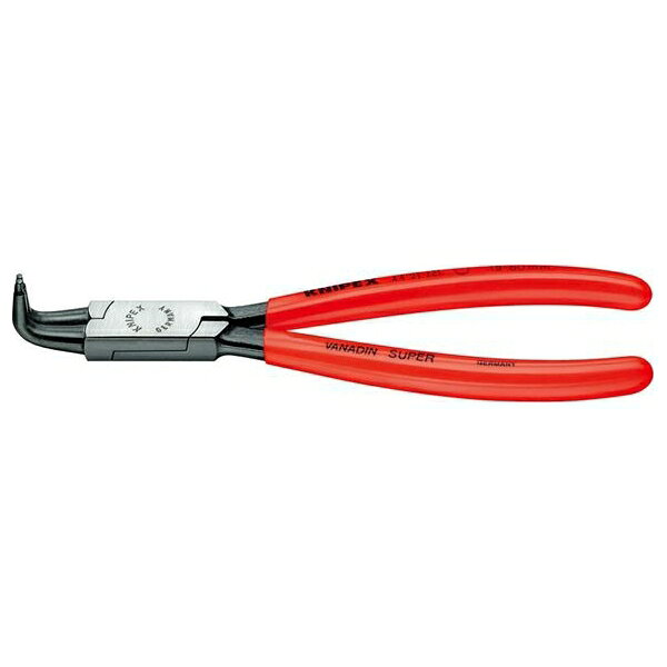 KNIPEX(クニペックス)の一覧はこちら簡単に穴用スナップリングの取り付け、取り外しができます。●対応内径(φmm)：12-25●先端チップ径(φmm)：1.3●全長(mm)：130●質量(g)：88●簡単に穴用スナップリングの取り付け、...