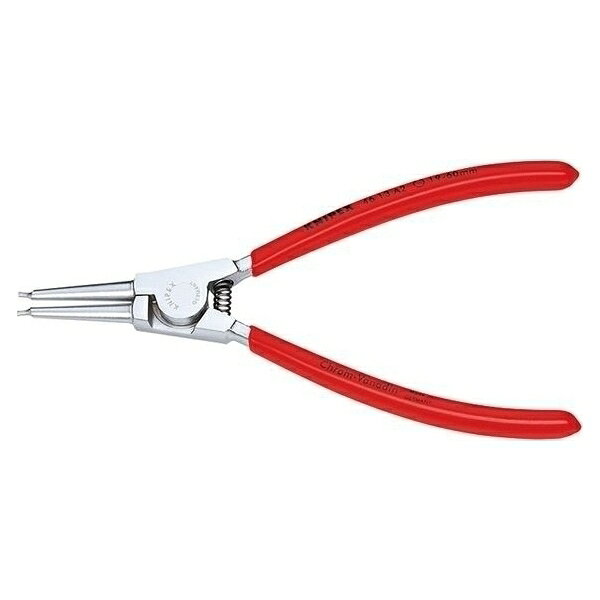 KNIPEX(クニペックス)の一覧はこちら簡単に軸用スナップリングの取り付け、取り外しができます。●対応シャフト径(φmm)：19-60●先端チップ径(φmm)：1.8●全長(mm)：180●質量(g)：133●簡単に軸用スナップリングの取...