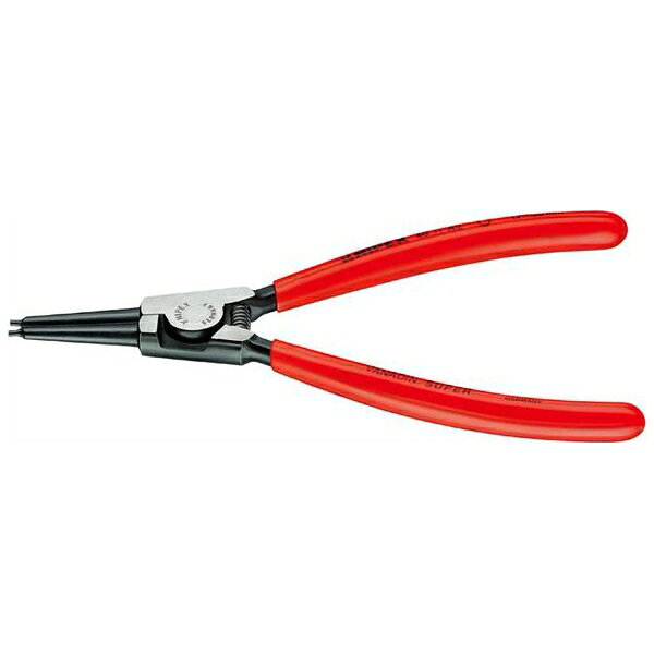 KNIPEX(クニペックス)の一覧はこちら簡単に軸用スナップリングの取り付け、取り外しができます。●対応シャフト径(φmm)：85-140●先端チップ径(φmm)：3.2●全長(mm)：320●質量(g)：505●簡単に軸用スナップリングの...