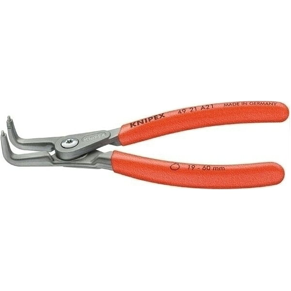 KNIPEX(クニペックス)の一覧はこちら高負荷に耐え、ツール寿命は一般的なスナップリングプライヤーの10倍以上●対応シャフト径(φmm)：85-140●先端チップ径(φmm)：3.2●全長(mm)：305●質量(g)：601●簡単に軸用ス...