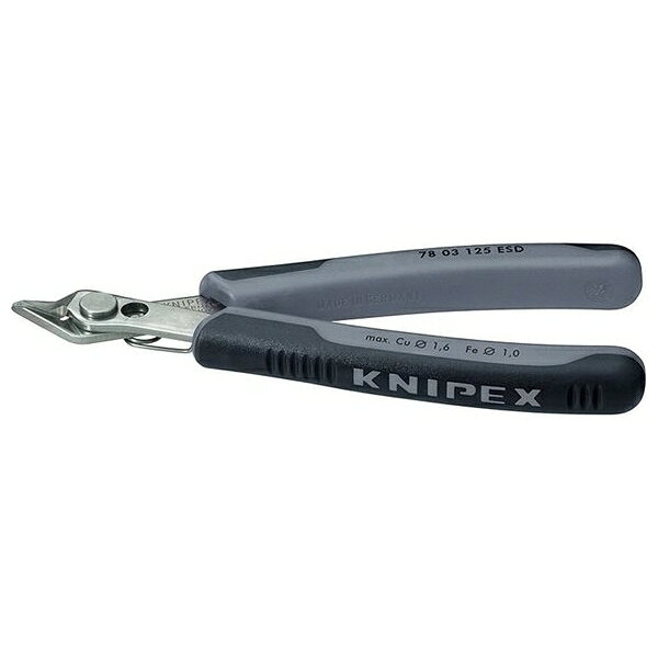 KNIPEX(クニペックス)の一覧はこちら極めて精密なエレクトロニクス関連、精密機器関連の切断作業に最適な高精度のニッパー。●切断能力（軟線；φmm)：0.2-1.6●切断能力（中硬線；φmm)：1.0●口先の長さ(mm)：9.0●ジョイン...