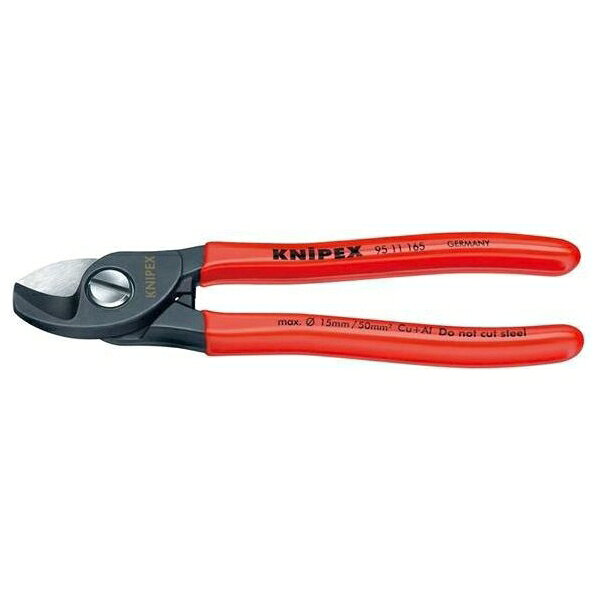 KNIPEX(クニペックス)の一覧はこちら銅およびアルミの単線・複合線を切断することができます。●切断能力(銅・アルミケーブル；φmm)：15●切断能力(銅・アルミケーブル；mm2)：50●切断能力(AWG)：1/0●質量(g)：215●銅...