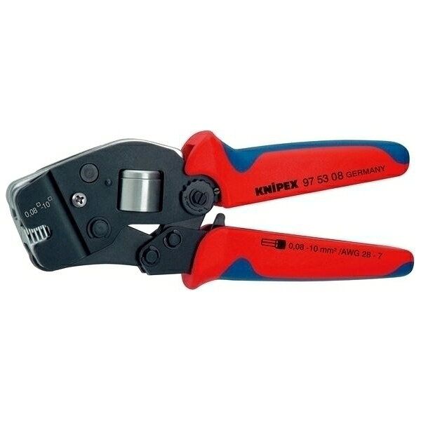 KNIPEX(クニペックス)の一覧はこちらDIN46228第1項および第4項に準じるエンドスリーブの圧着に。●クリンピング能力(mm2)：0.08-10.0●クリンピング能力(AWG)：28-7●質量(g)：477●DIN46228第1項お...