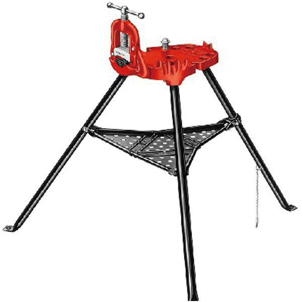 RIDGID(リジッド)の一覧はこちら一体型の脚部とトレーは、折りたたんで簡単に持ち運び設置可能。●管サイズ(in.)：1/8～2.1/2●管サイズ(mm)：3～60●高さ(mm)：1170●質量（kg)：22.0●一体型の脚部は、折りたた...