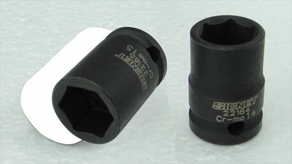 SIGNET(シグネット)の一覧はこちら3/8"SQのコストパフォーマンスに優れたインパクトソケット●サイズ(mm)：17●差込角("SQ)：3/8●先端部ソケット外径D1(mm)：26.0●差込部ソケット外径D2(mm)：22.0●全長L...