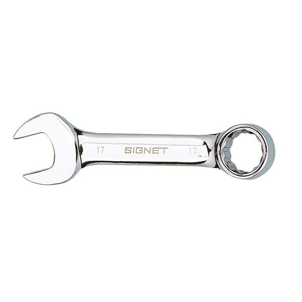 SIGNET(シグネット)の一覧はこちらミラー仕上げが美しいショートタイプ●サイズ(mm)：13●全長(L；mm)：106●スパナ部幅(B；mm)：27.0●メガネ部幅(D；mm)：20●スパナ部厚み(A1；mm)：5.8●メガネ部厚み(A...