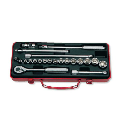 ko-ken(コーケン)の一覧はこちら□セット内容(22点)ソケット6角ソケット 3400M 6、7、8、9、10、11、1212角ソケット 3405M 13、14、15、16、17、18、19、21、22ラチェットハンドル 3753Nエク...