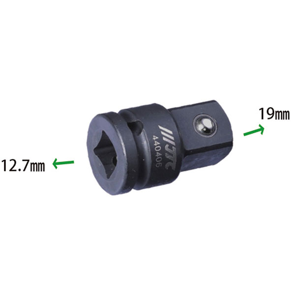 JTCオートツールズの一覧はこちらメス 12.7mm→オス19mm 全長：48mm JANCD:4580343048809【発送区分】この商品はメーカーよりお届けいたします。発送連絡が遅れる場合がございます。【銀行振込・コンビニ決済】等前払...