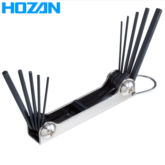 HOZAN(ホーザン)の一覧はこちら 折たたみ式で携帯に便利な六角レンチセット。□仕様全長 95mm(収納時)重量 115gJANCD:4962772080986【銀行振込・コンビニ決済】等前払い決済予定のお客様へ当商品は弊社在庫品ではなく...