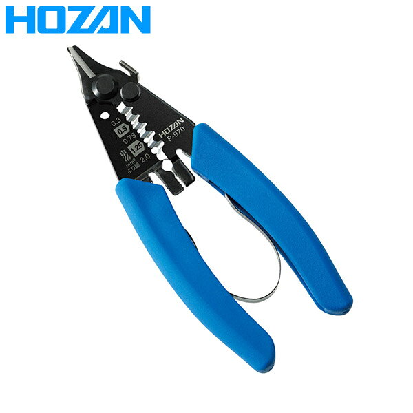 HOZAN(ホーザン)の一覧はこちら 「使いやすさ」を追求し、さらなる進化を遂げた、プロによるプロのためのワイヤーストリッパー。電線のカット部が先端に来ることにより、電線をより分けてのカットも確実にできます。手元近くでストリップを行うことで...