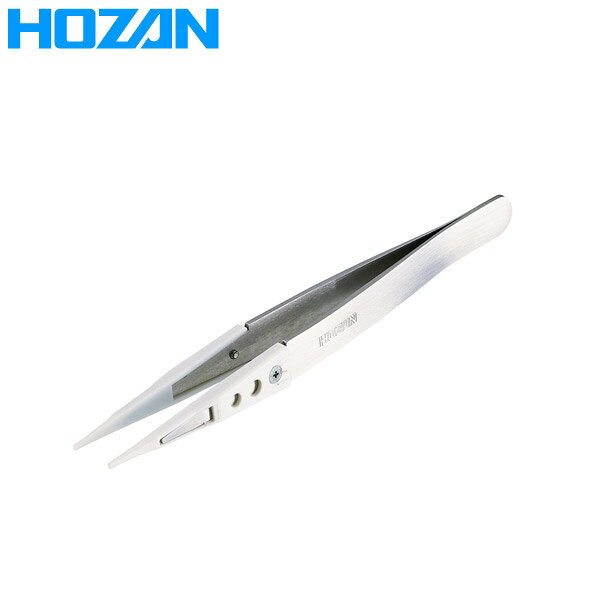 HOZAN(ホーザン)の一覧はこちらコストパフォーマンスに優れた汎用タイプのチップ交換式ピンセット。摩耗した場合は先端チップのみ取り替えが可能で経済的です。重量 17gつまみ荷重 150g材質 PBT(チップ)/ステンレス(本体)全長 12...
