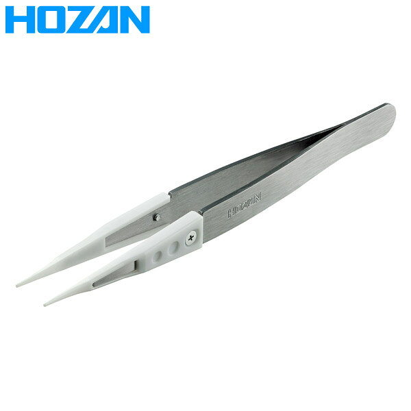 HOZAN(ホーザン)の一覧はこちらチップ交換が可能で、固定式ピンセットに比べ経済的絶縁性、耐熱性、耐薬品性を備えたセラミックピンセットハンダ・銀ロウが付着せず、耐熱温度が1200度のためハンダ付け作業に最適。また、耐薬品性・非磁性・絶縁性...