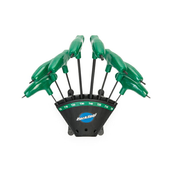ParkTool(パークツール)の一覧はこちらホールド感の良いPハンドルを採用したプロ用のトルクスタイプレンチセット。ディスクローターをはじめ、チェーンリングナット、ブレーキレバーなど様々な個所で採用されているトルクスネジに対応します。ホル...