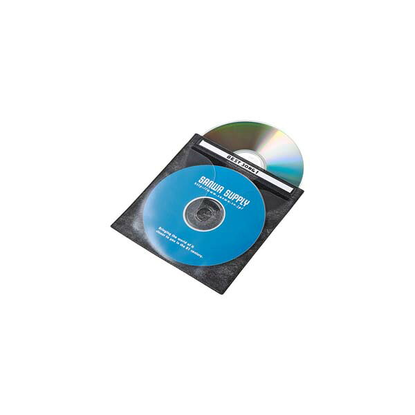 サンワサプライの一覧はこちら■収容量：DVD・CD2枚■素材：PP■入り数：100枚■付属品：タイトルカード100枚※ブルーレイメディアの収納・保管は推奨致しません。●沖縄・離島は別途送料がかかりますJANCD:4969887349342【...