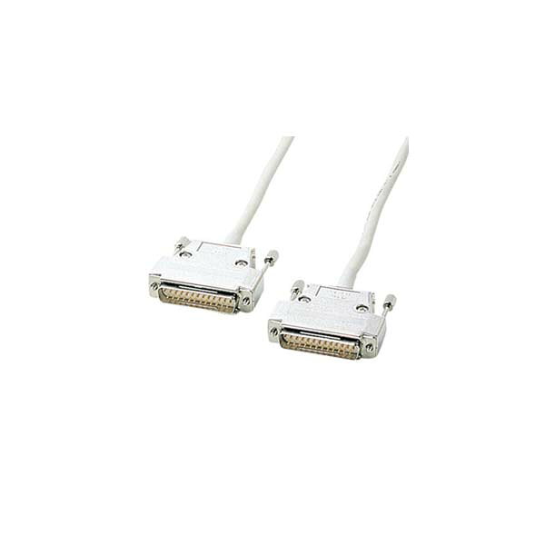 サンワサプライの一覧はこちら■ケーブル長：約15m■コネクタ：D-sub25pinオス(ミリネジM2.6)-D-sub25pinオス(ミリネジM2.6)■結線：クロス系結線(非同期通信用)■ケーブル外径：約7.4mm■ケーブル規格：UL24...