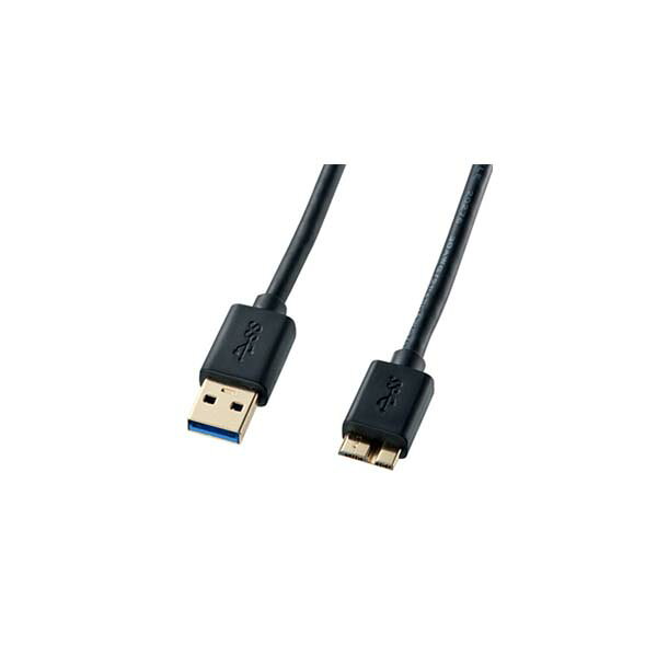 サンワサプライの一覧はこちら■コネクタ形状：USB3.0Aコネクタオス-USB3.0MicroBコネクタオス■ケーブル長：約1m■カラー：ブラック■ケーブル直径：約5.8mm■線材規格：UL20276■対応機種＜パソコン＞：各社DOS/Vパ...