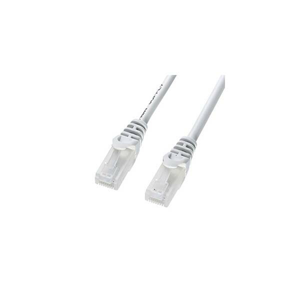 サンワサプライの一覧はこちら■色:ホワイト■ケーブル長:15m■コネクタ形状:RJ-45モールディングコネクタ付(ラッチカバー付き)■ケーブル構造:AWG26より線ツイストペアケーブル、ストレート全結線■ケーブル直径:4.9mm■対応伝送帯...