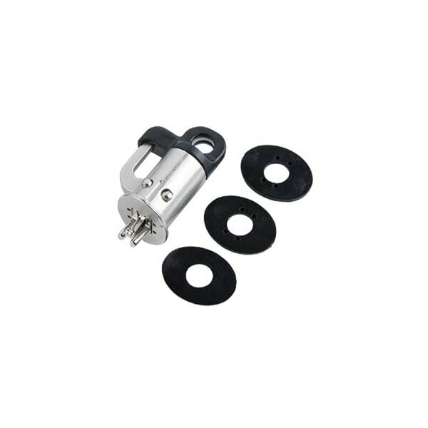 サンワサプライの一覧はこちら■サイズ:W43.2×D22×H25mm■材質:本体シルバー部分/亜鉛合金(ニッケルメッキ塗装)黒い部分/POMスペーサー/ナイロン■セット内容:本体×1個、スペーサー×3種(各1枚)■パッケージ:ビニール袋+J...