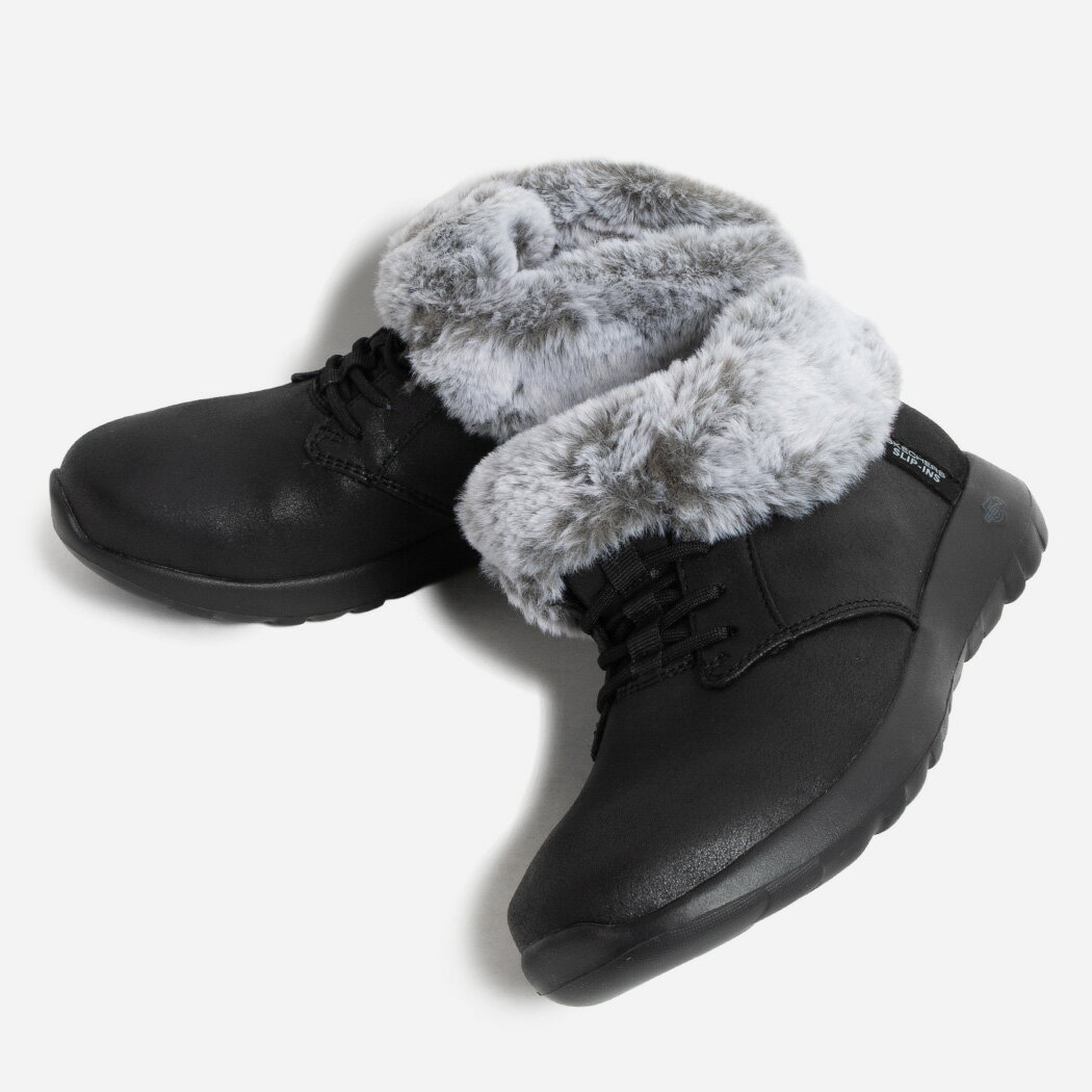 ITEM DETAIL ハンズフリーでスッと履ける人気のスリップインズシリーズから、待望のブーツが登場。アッパーにスコッチガード加工を施し、水や汚れに強い仕様です。履き口だけでなく、中敷や内側全面にふわふわのエコファーを採用し、足を暖かく包...