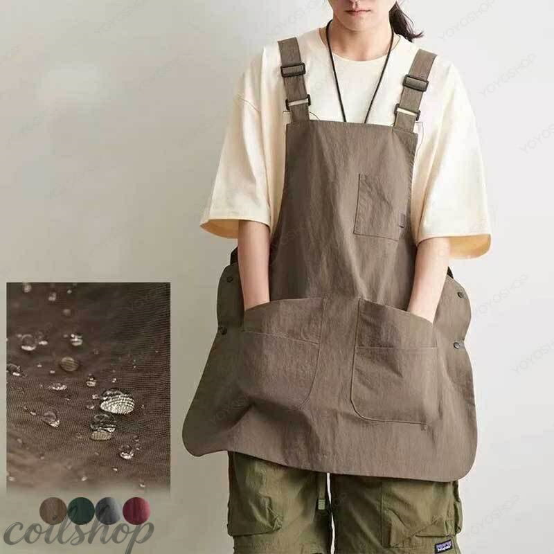 商品番号：zaa00176 素材：ポリエステル カラー：コーヒー サイズ：フリー 今月エプロン人気NO.1 男女兼用 カフェ エプロン 前掛け おしゃれ 人気 エプロン 前後2way 便利 エプロン小物 エプロン 小物