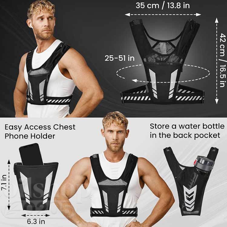 走った時に揺れるポーチはもう嫌！ ベストライプならランニング中の揺れが気になりにくい！ スマホや小物類など必要最低限の収納におすすめのベストタイプのランニングポーチです。 メッシュ生地で通気性抜群反射テープ付きなので夜間使用時も安心 ランニ...