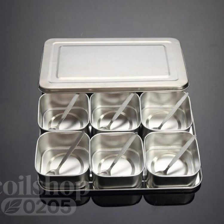 調味料入れ 6個セット錆に強いステンレス製蓋が付いているため、衛生的にお使い頂けます。飲食店など業務用としての使用に便利なヤクミ入れ。 サイズ 6個セット サイズについての説明 34x23x6cm 素材 ステンレス 色 シルバー 備考 ●サ...