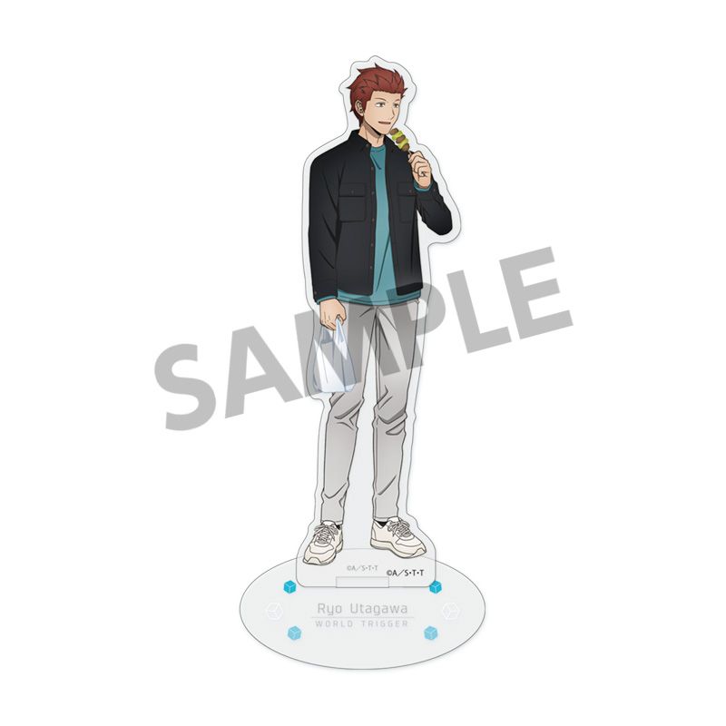 ■アイテム説明：ワールドトリガーから描き下ろしアクリルフィギュアが登場です！付属品：台座■素材：アクリル■サイズ：縦約170mm×横約50mm(キャラによって若干異なります)■作品名：ワールドトリガー（わーるどとりがー）