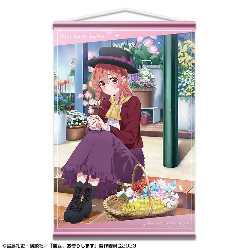 ■アイテム説明：「彼女、お借りします」からB2タペストリーの第二弾が発売決定！存在感抜群のB2サイズ♪壁に飾ってお気に入りのキャラクターといつも一緒に。ポール付き■素材：ダブルスエード■サイズ：W515×H728mm■作品名：彼女、お借りし...