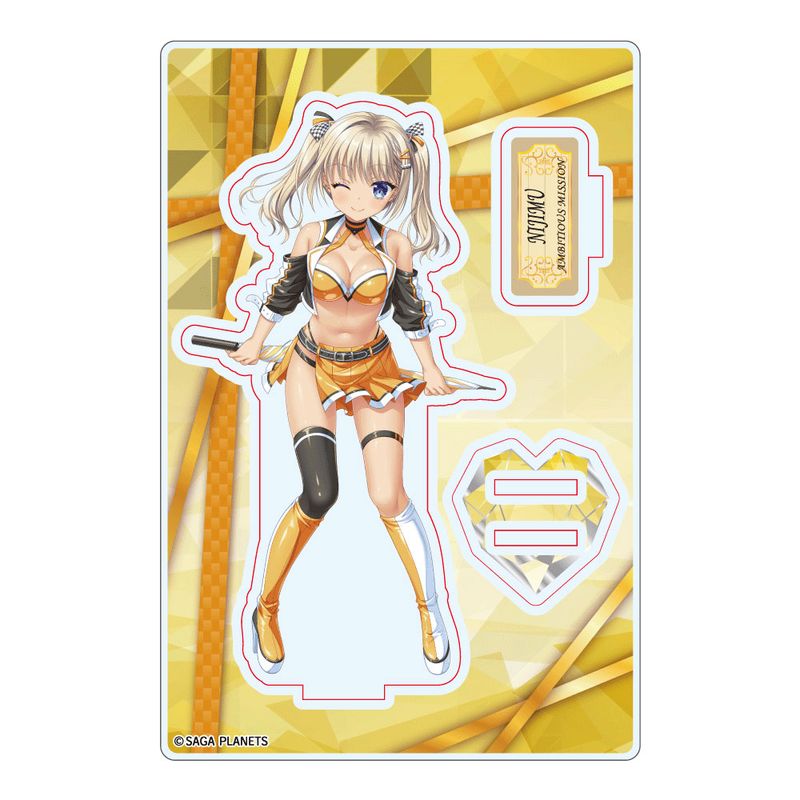 ■アイテム説明：『AMBITIOUS MISSION』より、ヒロインキャラクター5人の描き下ろしレースクイーンver.のアクリルスタンドが登場！キャラクターのイメージカラーで統一されたデザインとなっております。　　　　　　　　　　　　　　　...