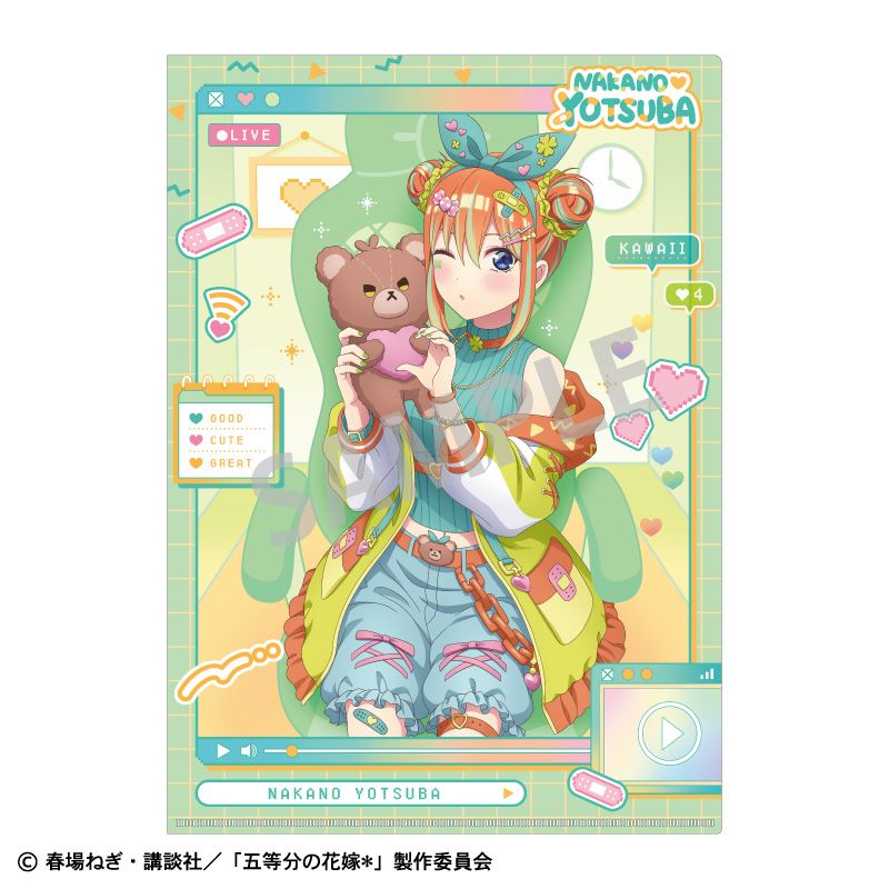■アイテム説明：「五等分の花嫁＊」から、「A4シングルクリアファイル」が登場です！■素材：ー■サイズ：ー■作品名：五等分の花嫁（ごとうぶんのはなよめ）