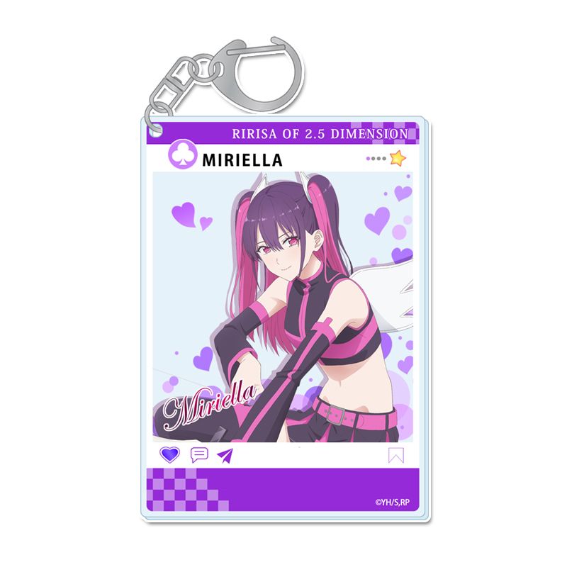 ■アイテム説明：TVアニメ『2.5次元の誘惑』より、アクリルキーホルダーが全4種で登場します！天乃リリサ/橘美花莉/ノノア/喜咲アリアの天使空挺隊衣装の描き下ろしイラストを使用しました。SNS風の可愛らしいデザインのアクリルキーホルダーです...