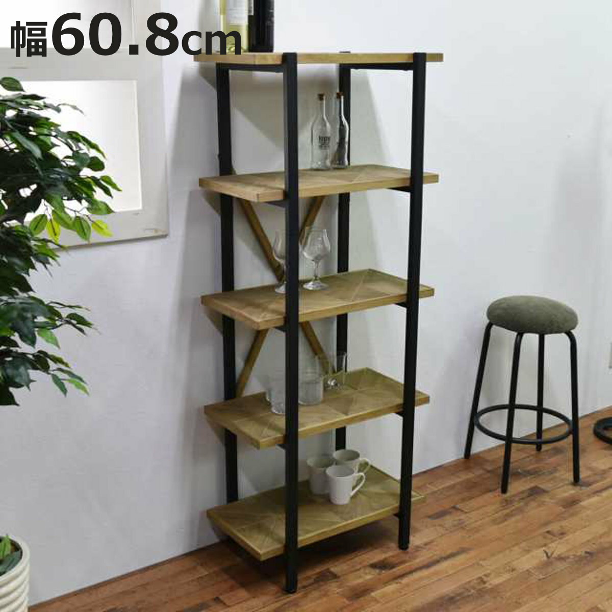 サイズ約 幅60.8×奥行37×高さ148.5（cm）内容量1台材質天然木パイン（ラッカー塗装）MDF突板貼り（ラッカー塗装）スチールパイプ（粉体塗装）生産国中国製組立状態お客様組立品注意事項※商品ページ内には別の商品を含む画像を使用してい...