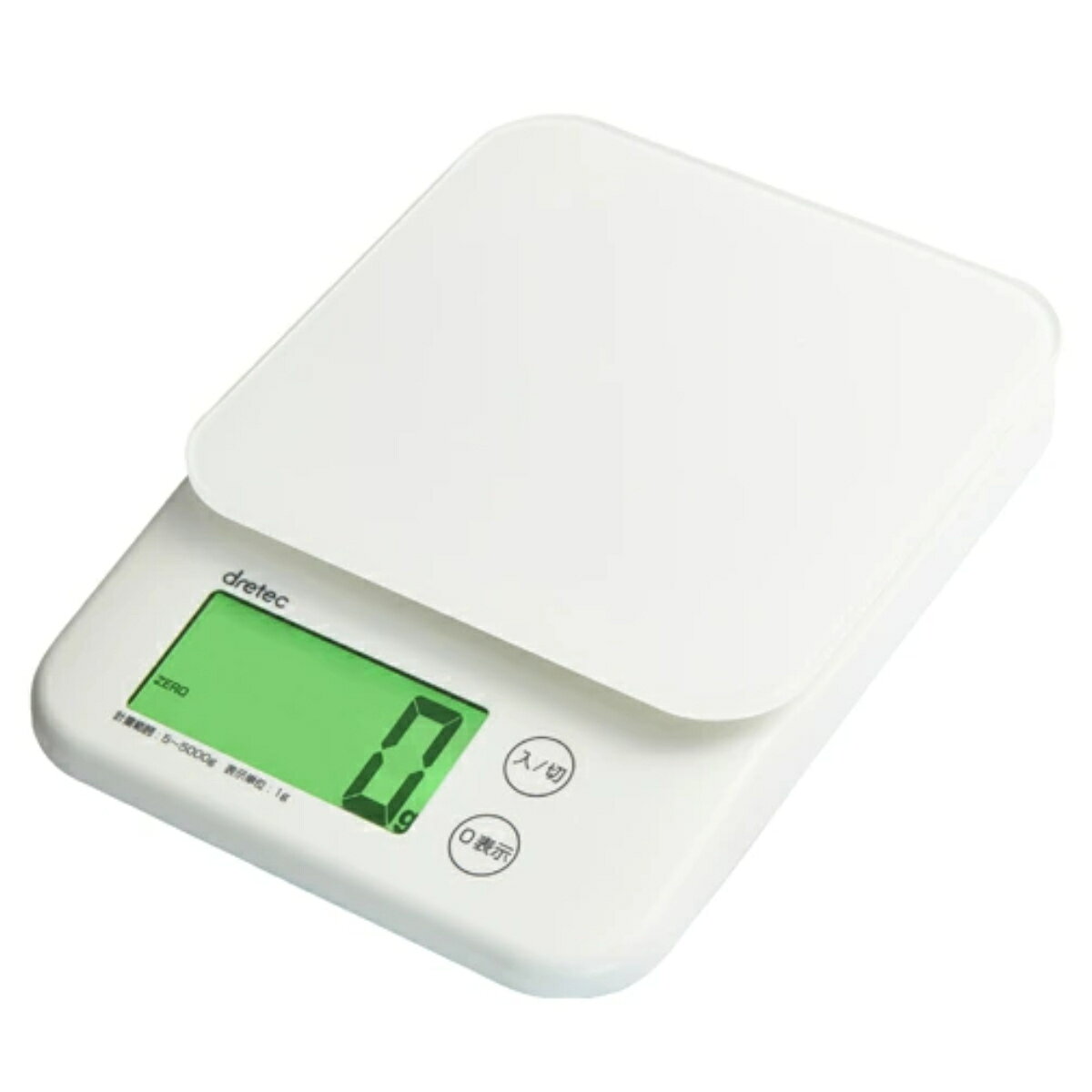 サイズ約 幅13×奥行18×高さ3.1（cm）重量約 404g内容量1個付属品：単4形乾電池×2本（動作確認用）材質耐衝撃性ポリスチレン、強化ガラス生産国中国製備考使用電源：単4形乾電池×2個表示単位：1g計量範囲：5～5000g安定所要時...