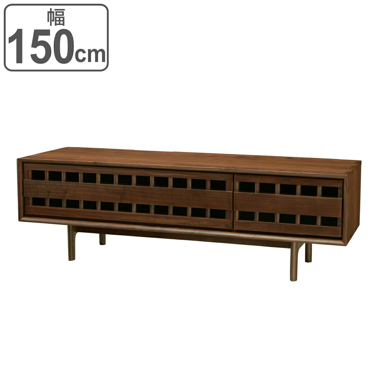 サイズ約 幅150×奥行42×高さ48（cm）重量約 41kg内容量1台材質ウォールナット（ウレタン塗装）生産国中国製適応テレビサイズ46型〜60V型組立状態完成品（一部取付）梱包サイズ（1）幅155×奥行47×高さ34.5（cm）（2）幅...