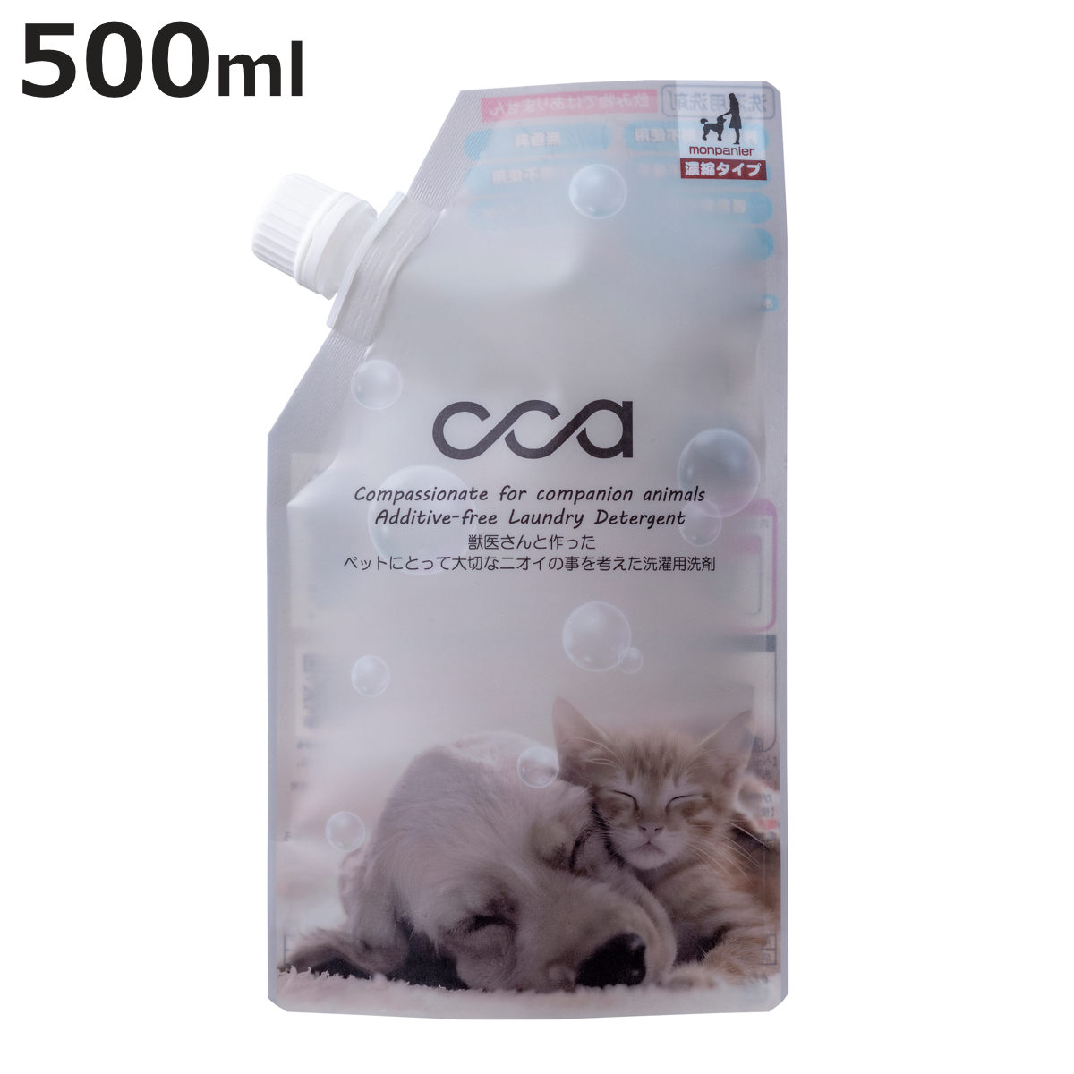 サイズ容量約 500ml内容量1個区分返品・キャンセル区分（小型商品）ギフトラッピングページを見る●ペットの嗅覚に配慮して開発されたペット用洗濯洗剤です。●強い香りを残さないやさしい処方でペット用品や衣類、タオルを清潔に洗えます。●界面活性...