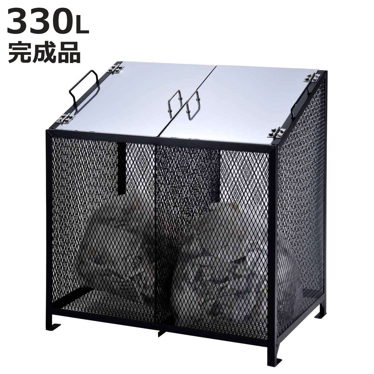 サイズ約 幅90×奥行60.5×高さ96（cm）重量約 24kg容量約 330L内容量1台材質本体：スチール扉：SUS430生産国日本製組立状態完成品備考L型脚仕様中仕切り付き容量目安：45Lゴミ袋×約 7個区分返品・キャンセル区分（不可）...