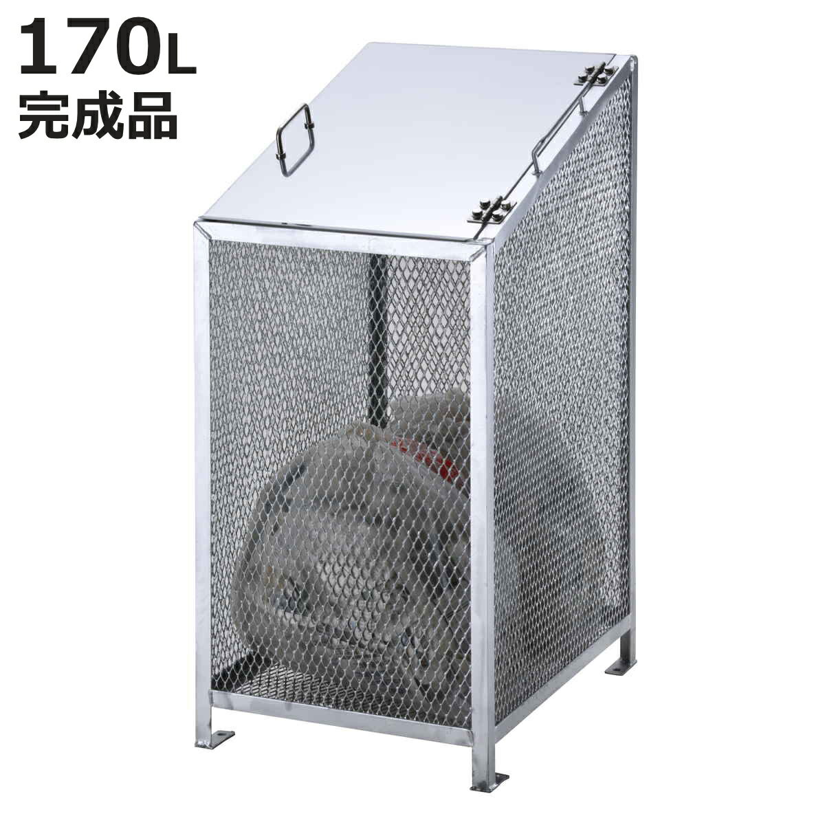 サイズ約 幅45.5×奥行60.5×高さ96（cm）重量約 15kg容量約 170L内容量1台材質本体：スチール扉：SUS430生産国日本製組立状態完成品備考L型脚仕様容量目安：45Lゴミ袋×約 3個区分返品・キャンセル区分（不可）●犬・猫...