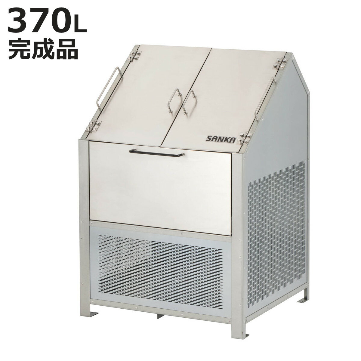 サイズ約 幅75×奥行71.5×高さ111（cm）重量約 33kg容量約 370L内容量1台材質本体：高耐食溶融めっき鋼板金具・ネジ：ステンレス、アルミ扉・ハンドル：ステンレス（SUS304）ハンドルゴム：ポリ塩化ビニル生産国日本製組立状態...